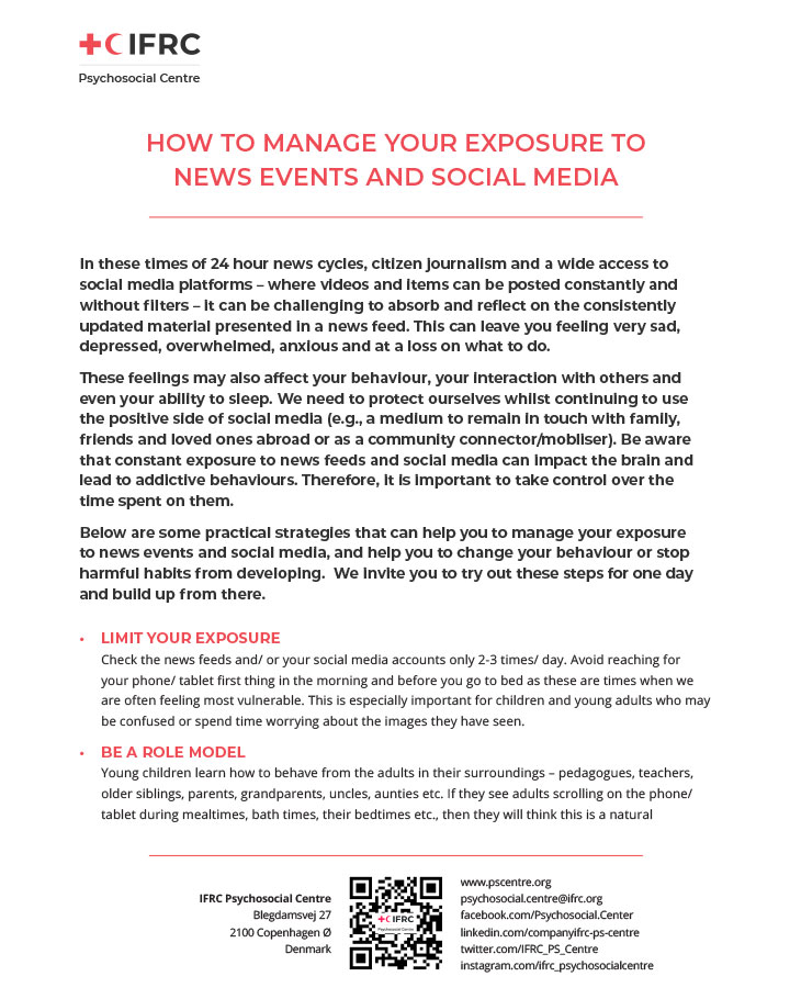 New guide: How to manage your exposure to news events and social media ...